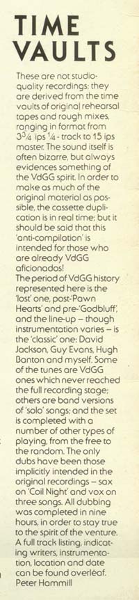 Time Vaults - Van der Graaf Generator